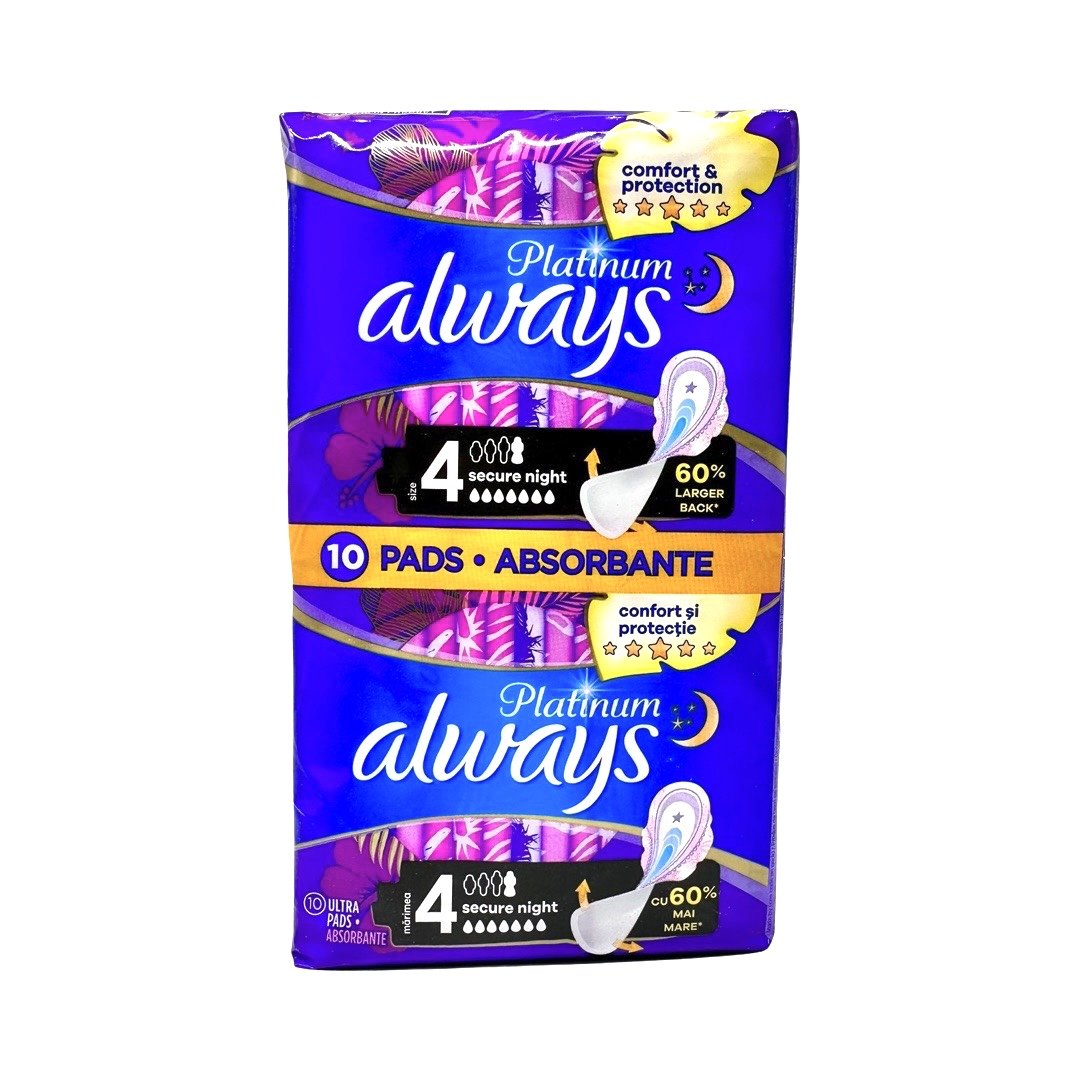Vložky Always Plat. Ultra Night10ks • Horti.sk